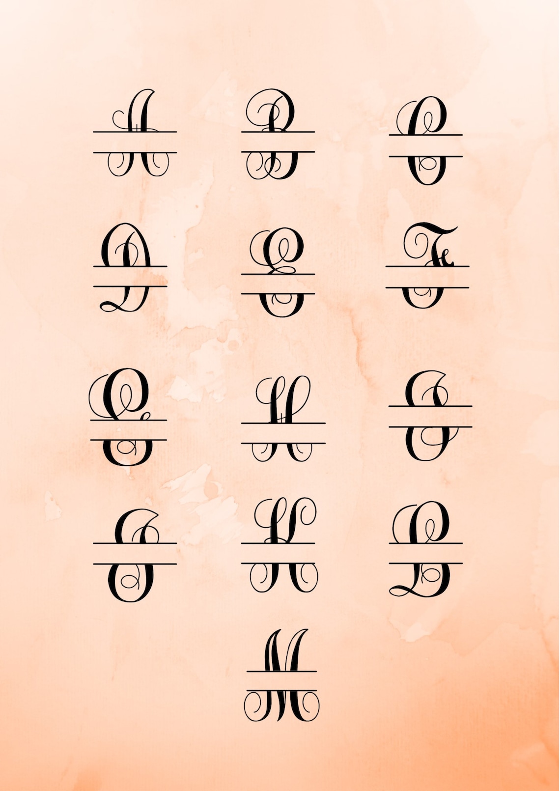 Script Font Letter Fancy Font Svg Cursive Letters Svg - Etsy