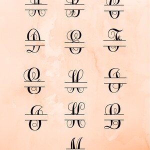 Script Font Letter, Fancy Font Svg, Cursive Letters Svg, Monogram Svg ...