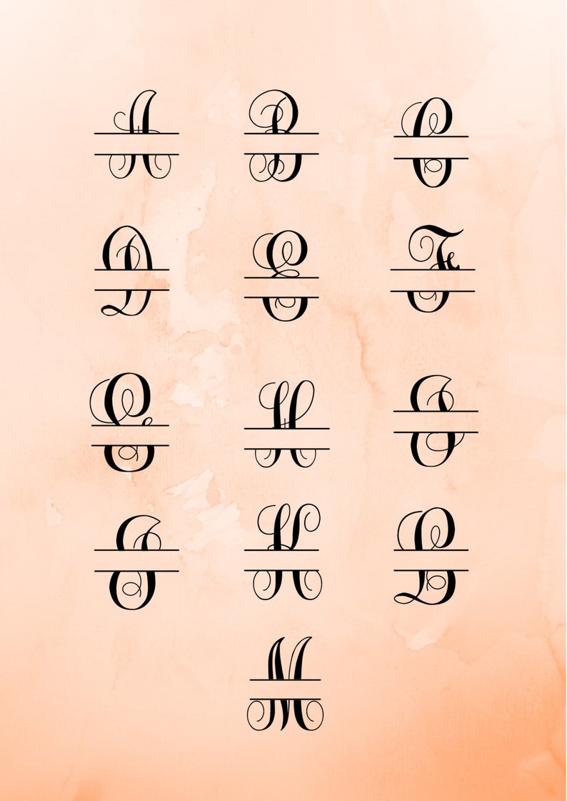 Script Font Letter Fancy Font Svg Cursive Letters Svg - Etsy