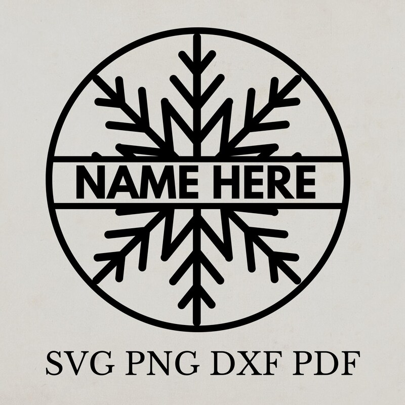 Snowflake Name Svg - Etsy