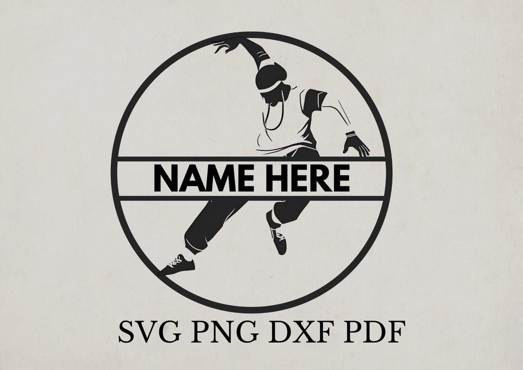 Split Break Dance With Frame Svg, Street Dance Christmas Ornament Svg ...