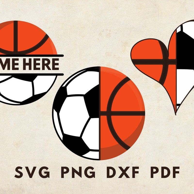 Half Basketball Svg - Etsy