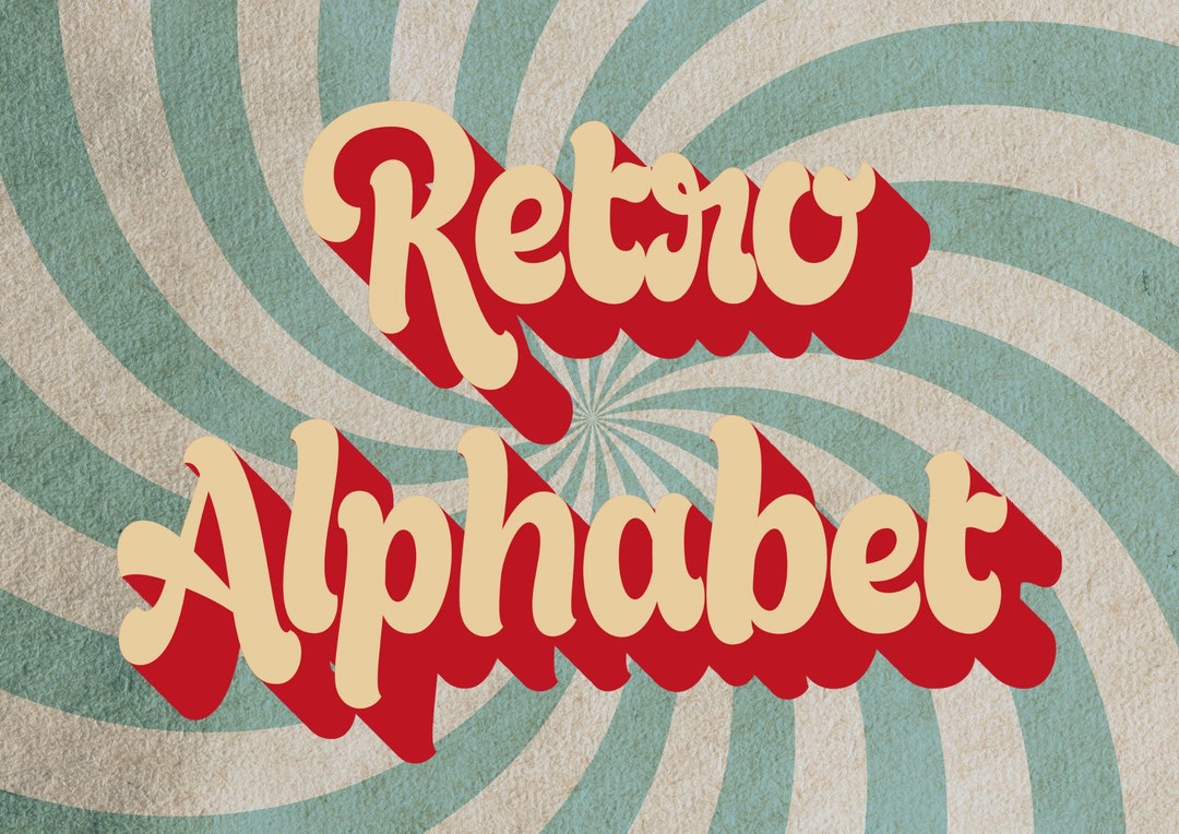 Retro Font Svg Wavy Groovy Font Vintage Font Svg Monogram Svg 80s Font Retro Alphabet Bold 