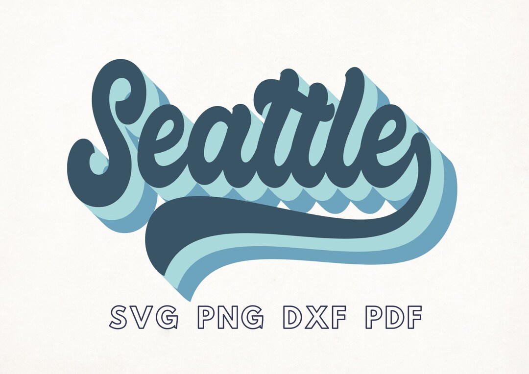 Seattle Svg, Retro Seattle Tshirt Svg, Seattle Stencil, Seattle Gifts ...