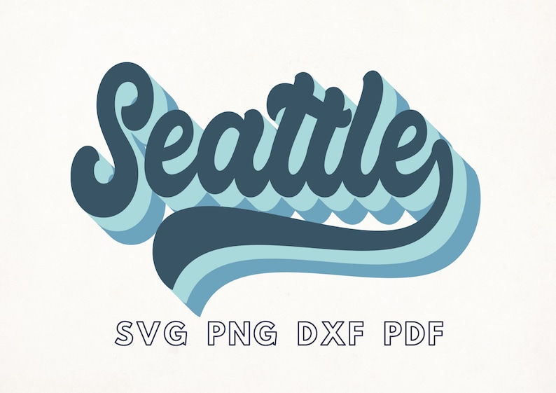 Seattle Svg Retro Seattle Tshirt Svg Seattle Stencil - Etsy