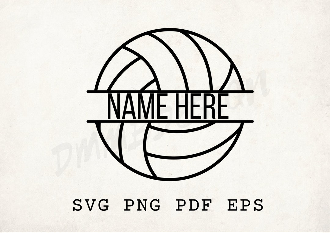 Volleyball Svg, Sport Template, Split Ball Stencil, Custom Svg, Laser ...