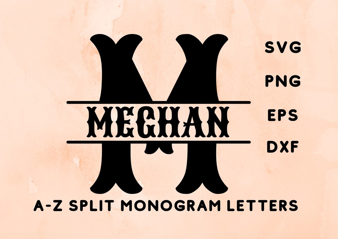 Letra dividida Svg Monograma Svg Alfabeto Svg A a Z svg - Etsy México
