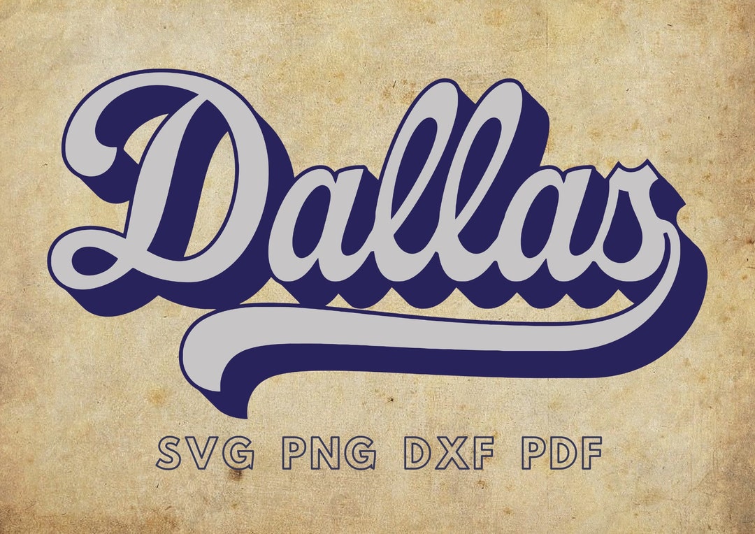 Dallas Svg, Retro Font Svg, Dallas Template, Dallas Stencil, Dallas ...