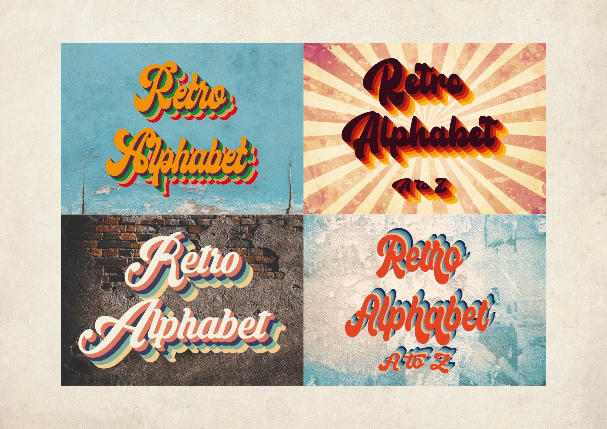 Retro Font SVG Bundle Vintage Font Svg Monogram Svg Retro - Etsy Canada