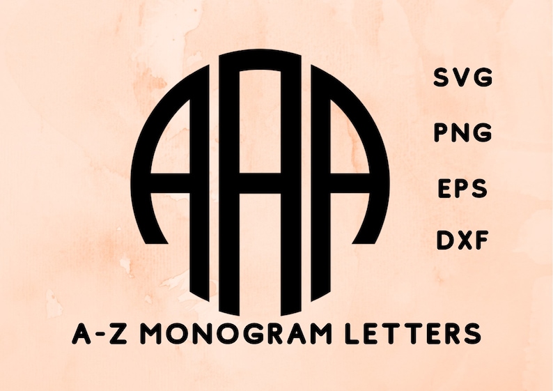 Monogram Letters Svg Files for Cricut, Monogram Alphabet - Etsy