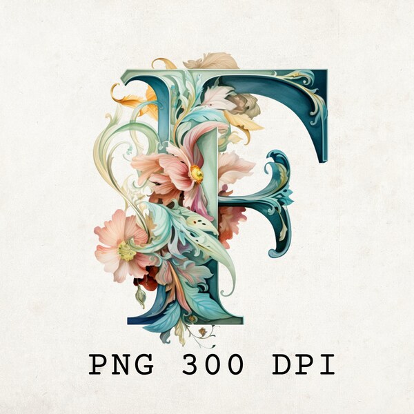 F Letter Print - Etsy