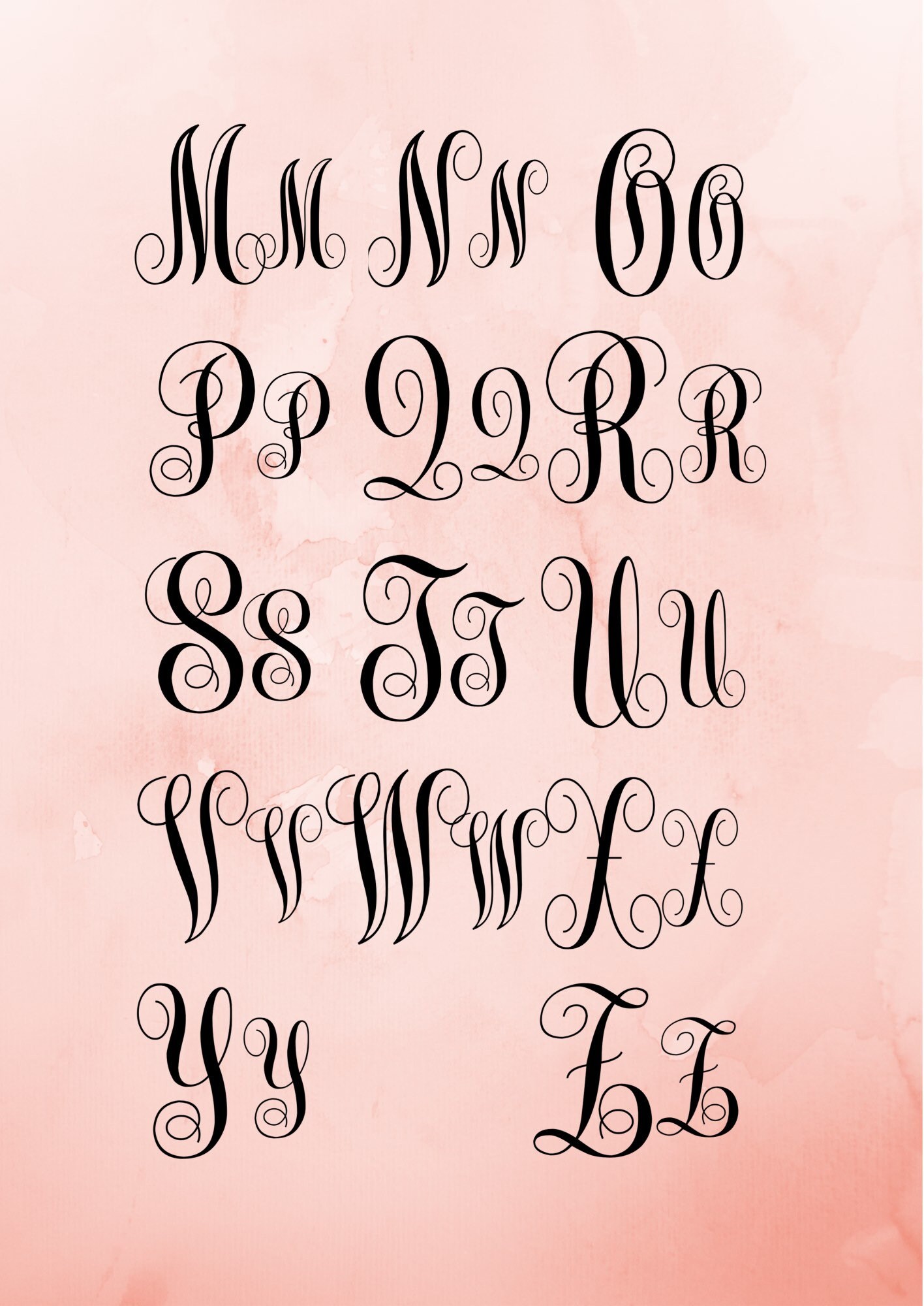 Script Monogram Svg Two Letter Monogram Monogram Fonts - Etsy