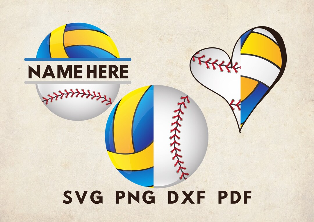 Baseball Svg, Volleyball Svg, Baseball Template, Volleyball Stencil ...