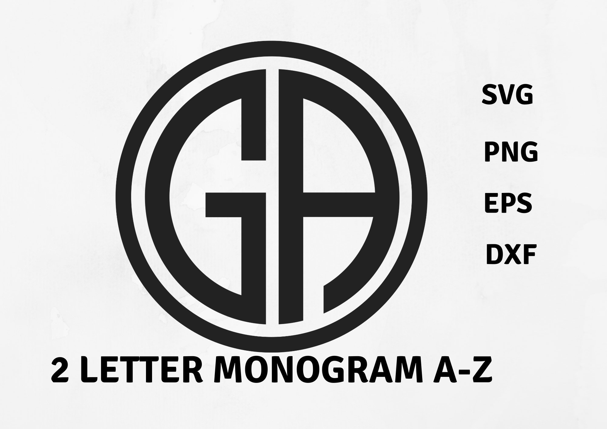 Monogram Svg Circle Monogram Svg Monogram Fonts Monogram - Etsy