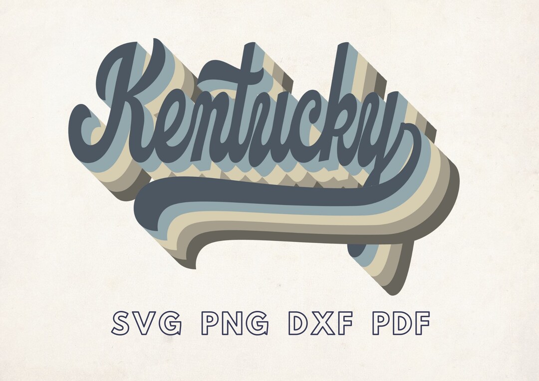 Kentucky Svg, Retro Kentucky Tshirt Svg, Kentucky Stencil, Kentucky ...