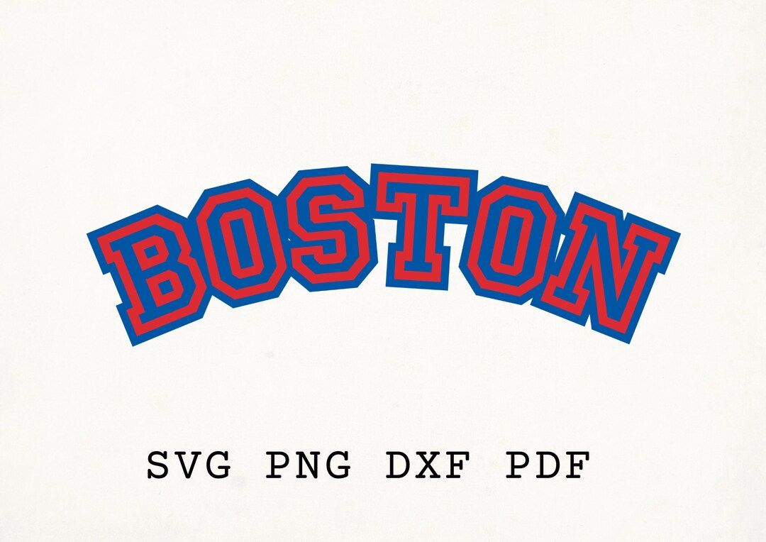Custom Boston Text SVG File Personalized Design for DIY Projects - Etsy