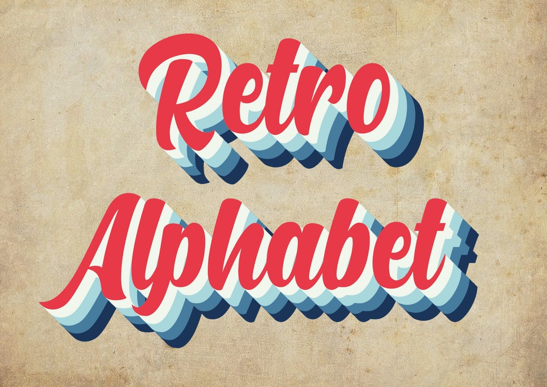Retro Font Svg, Vintage Font Svg, Monogram Svg, 70s Colors, Fancy Fonts ...