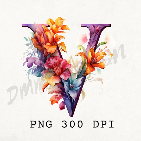 Monogram Letter V - Etsy