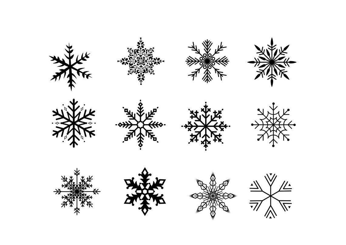 Christmas Svg Snowflake Svg Bundle Split Snowflake Svg - Etsy