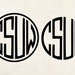 4 Letter Monogram Svg Circle Monogram Set Wedding Monogram - Etsy