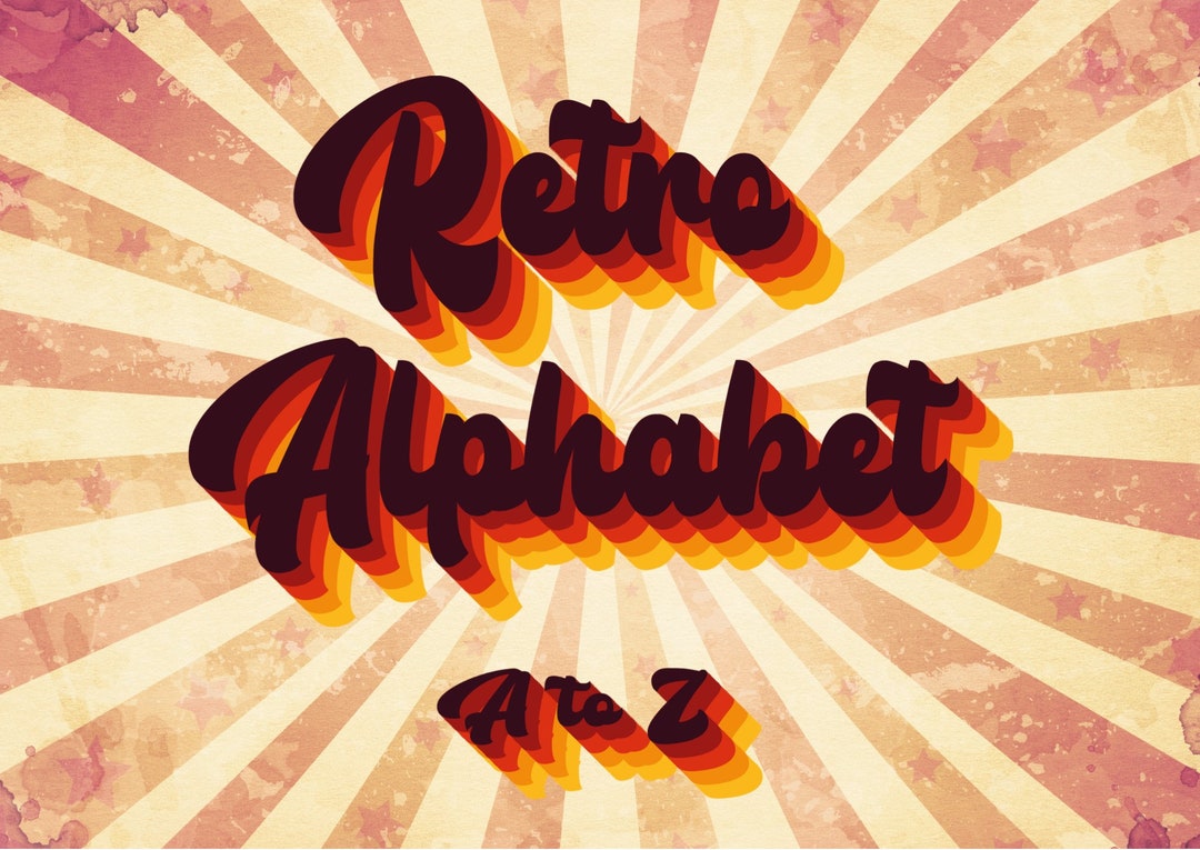 Retro Font Svg, Vintage Font Svg, Monogram Svg, Retro Alphabet ...