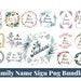 Family Name Sign Mega Bundle, Family Name Template Svg, Last Name Png ...