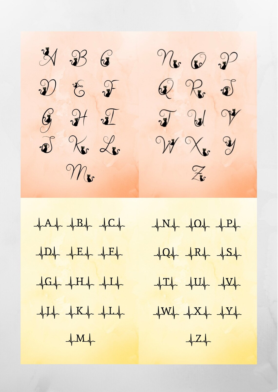 Letter Svg Initial Svg Alphabet Svg Bundle Monogram Svg - Etsy