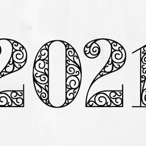 Number Stencil, Numbers Svg, Door Number Svg, Number Cut File, Number ...