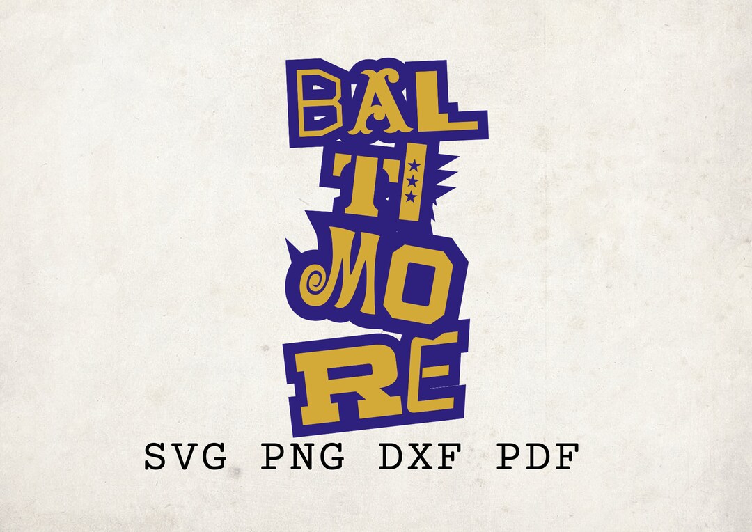 Baltimore Svg, Baltimore Wall Art Svg, Baltimore Stencil, Baltimore ...