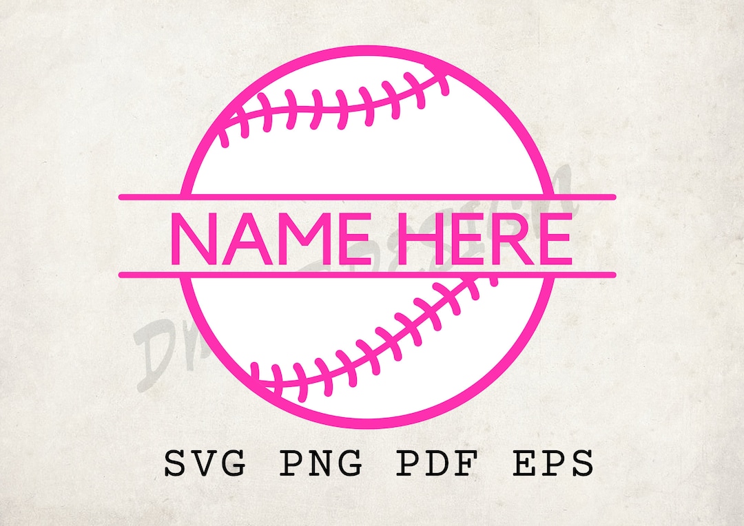 Split Baseball Svg, Baseball Wall Art, Baseball Template, Personalized ...