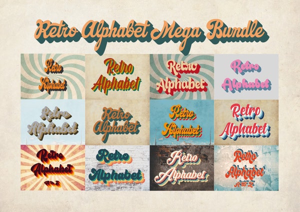 Groovy Retro Special Bundle Groovy Font, Retro Font, Hipster Font ...