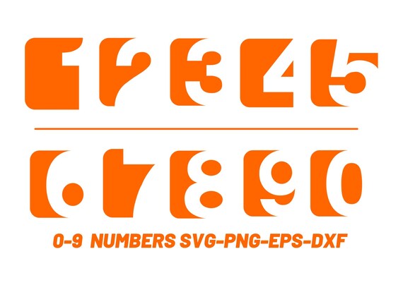 Number Stencil Number Svg Number Png Number Sublimation | Etsy