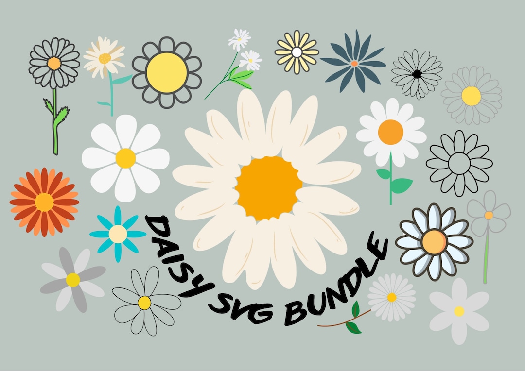 Daisy Svg Bundle, Daisy Flower Template, Daisy Stencil, Flower ...