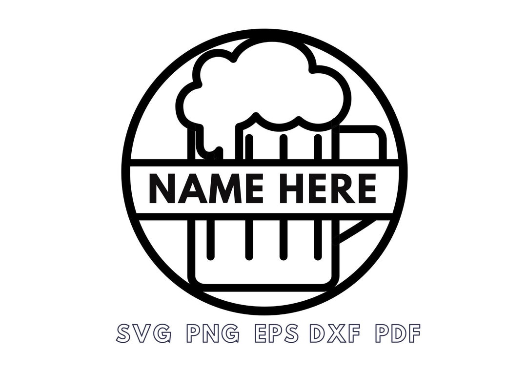 Beer Glass Svg, Beer Glass Stencil, Laser Cut File, Beer Glass Keychain ...