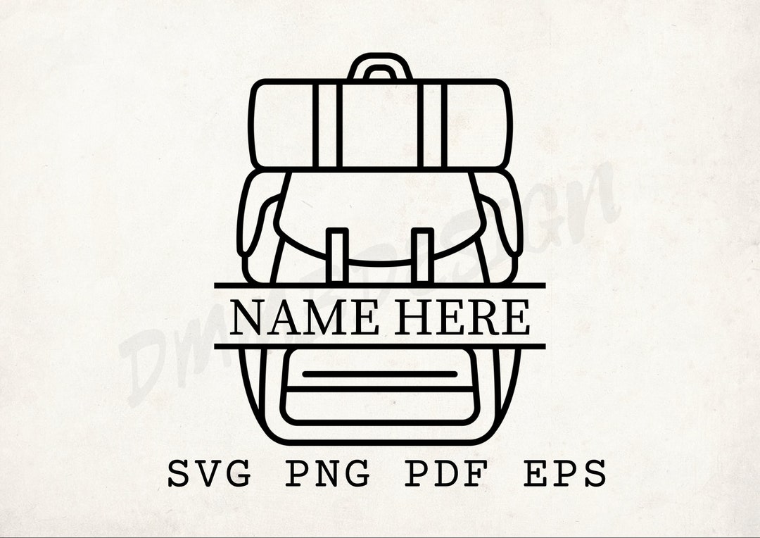 Backpack Svg, Wall Art, Custom Png, Laser Cut File, Bag Svg, Backpack ...