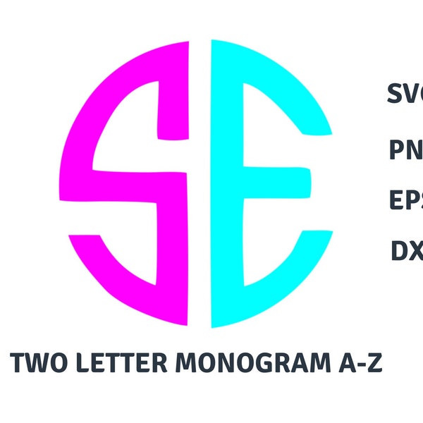 Two Letter Monogram - Etsy