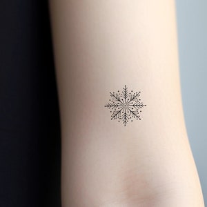 Snowflake Temporary Tattoo-christmas Tattoo-minimalist Tattoo-temporary ...
