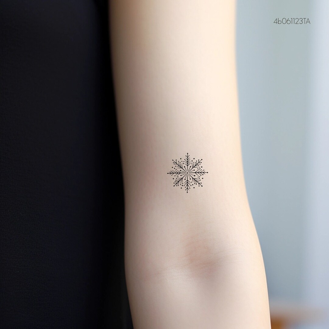 Snowflake Temporary Tattoo-christmas Tattoo-minimalist Tattoo-temporary ...