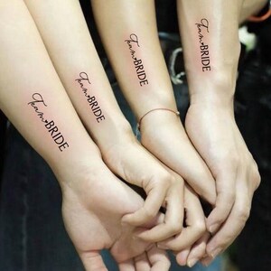 Team Bride Tattoo-temporary Tattoo-bachelorette Party-bridal Shower ...