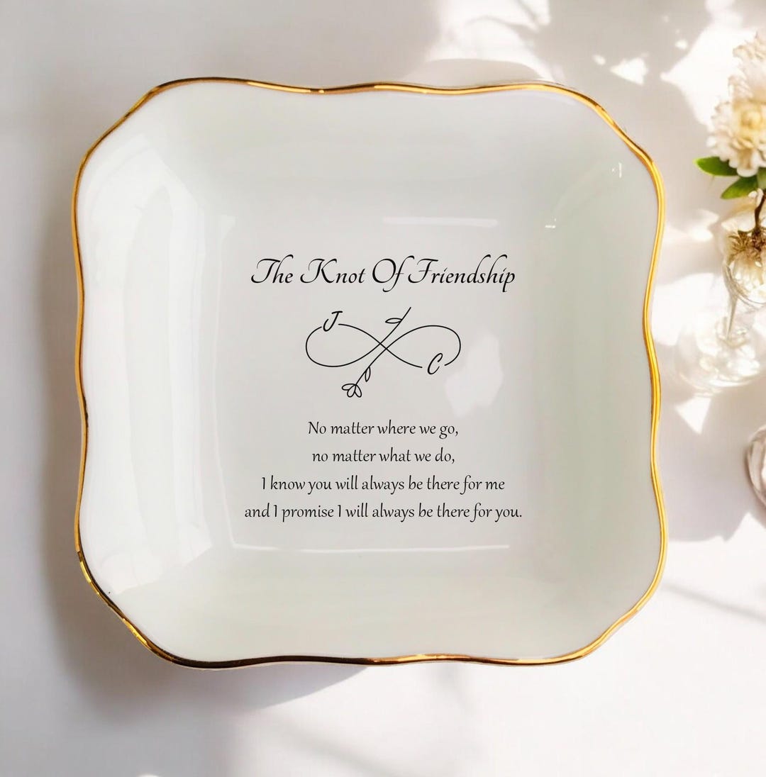 Personalized Friendship Gift Initials Name Ring Dish - Birthday Gifts ...