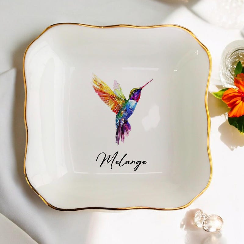 Hummingbird Gold Tray - Etsy
