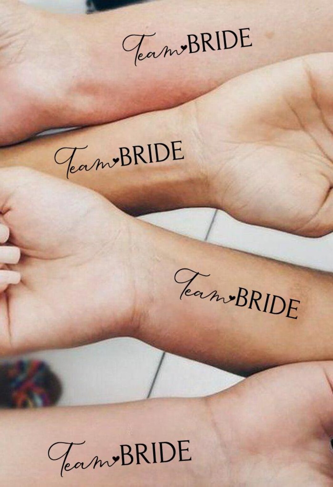 Team Bride Tattoo-temporary Tattoo-bachelorette Party-bridal Shower ...