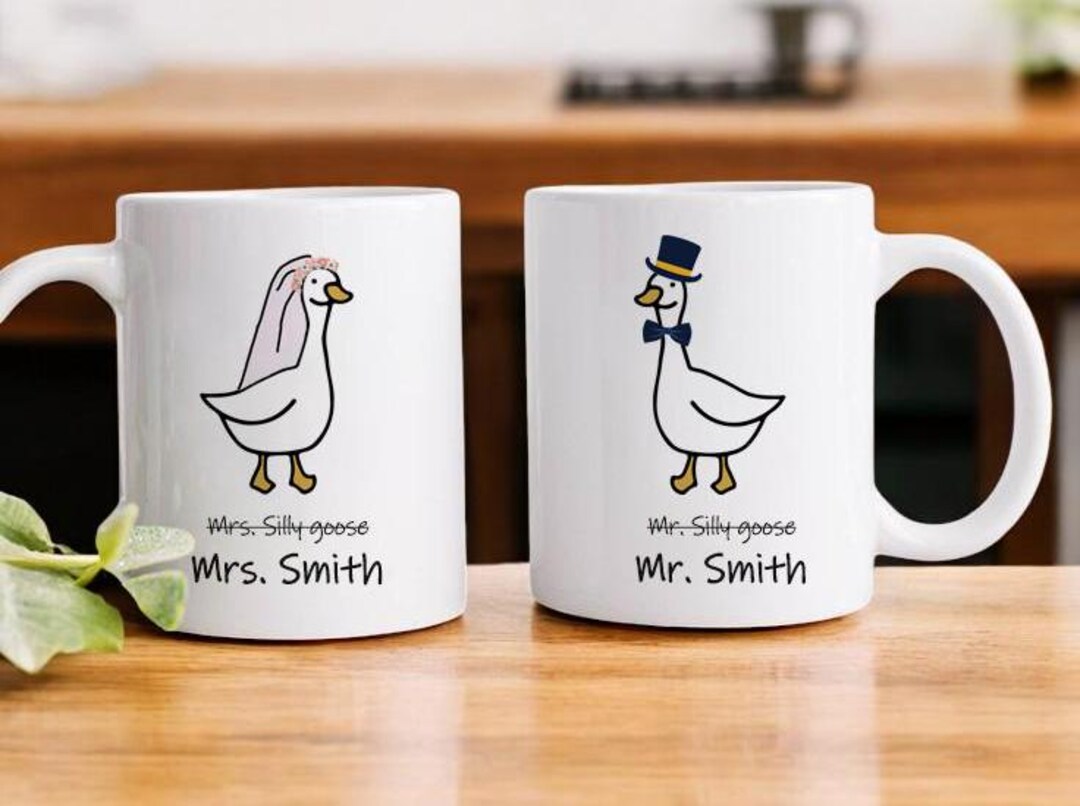Mrs. Silly Goose/mr. Silly Goose Wedding Mug/engagement Coffee Mug ...