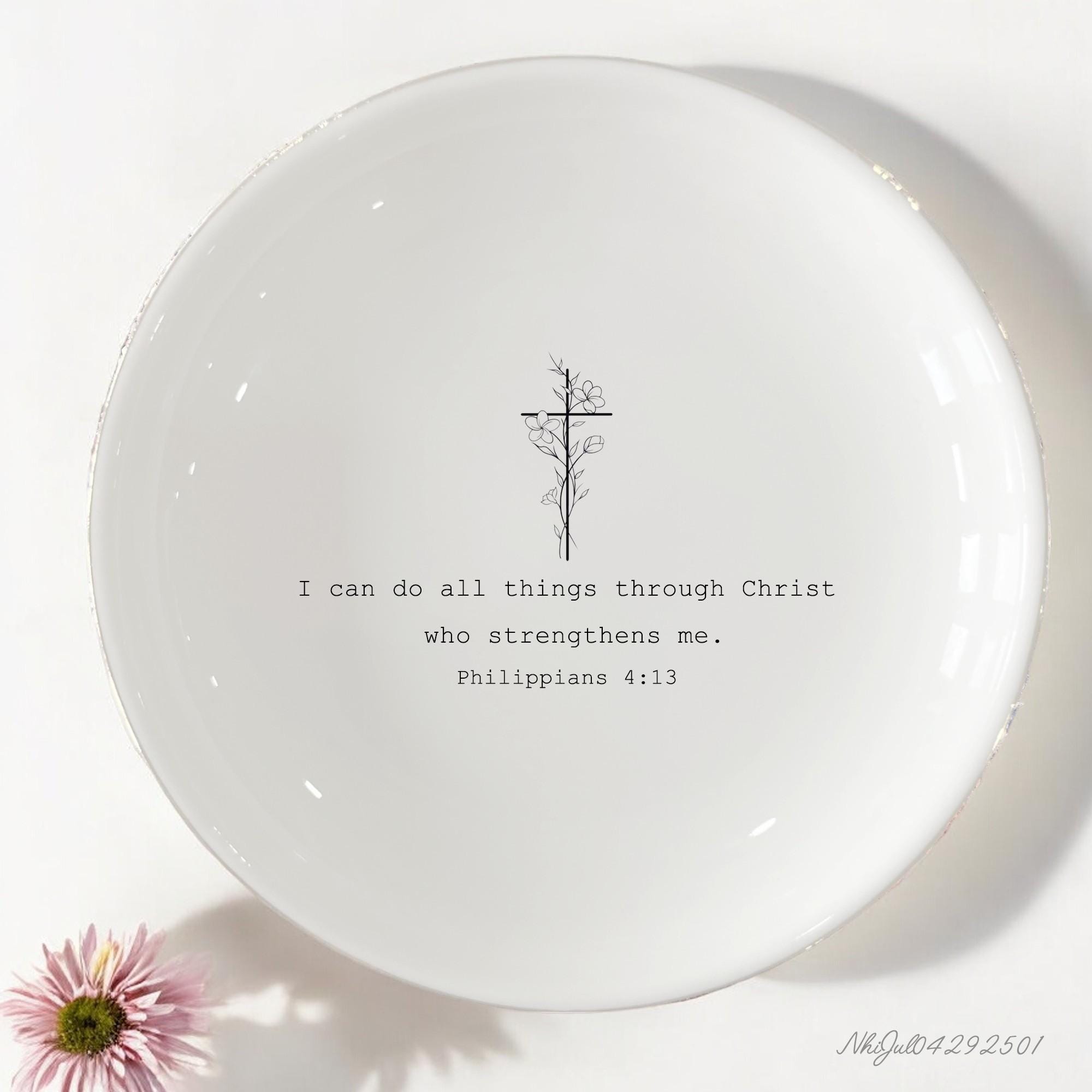 Personalized Bible Verse Ring Dish-religious Baptism Gift for Daughter ...