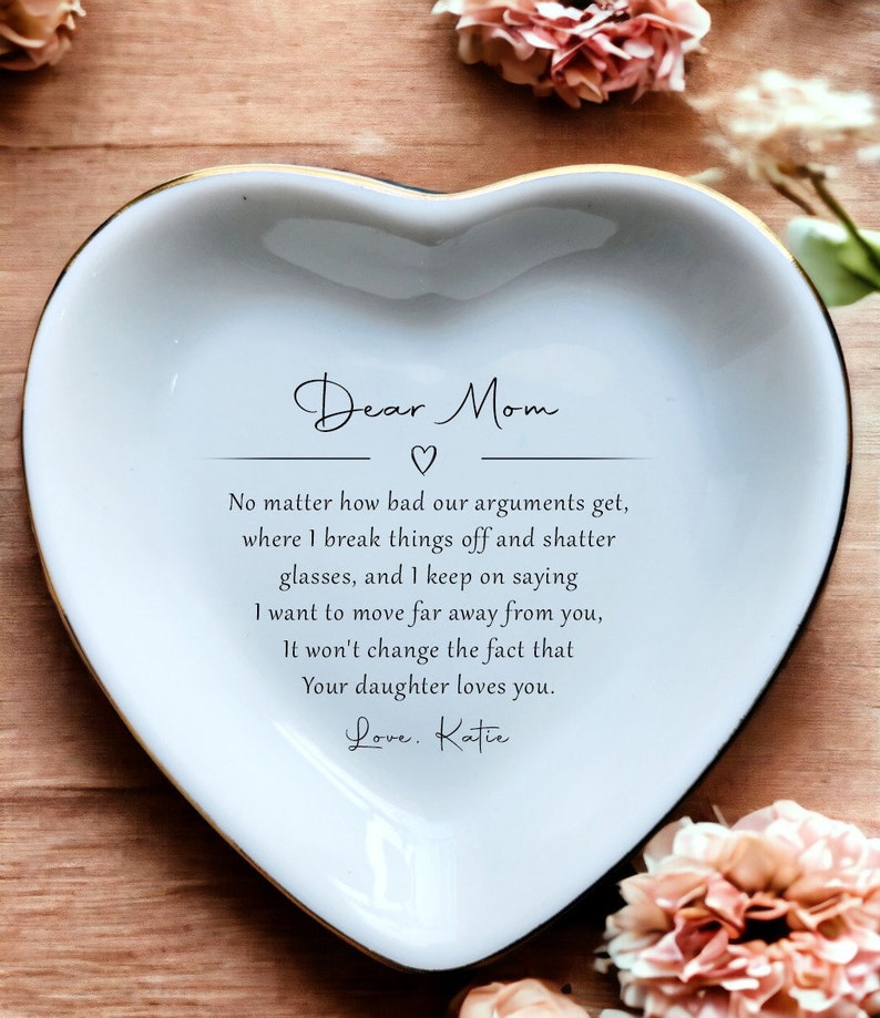 Dear Mom Letter to Mom Personalized Ring Dish/gift for Mom/personalized ...