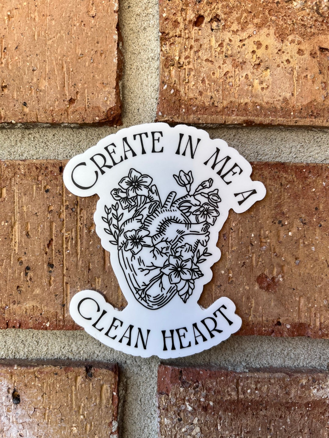 Psalm 51 Sticker / Clean Heart Sticker - Etsy