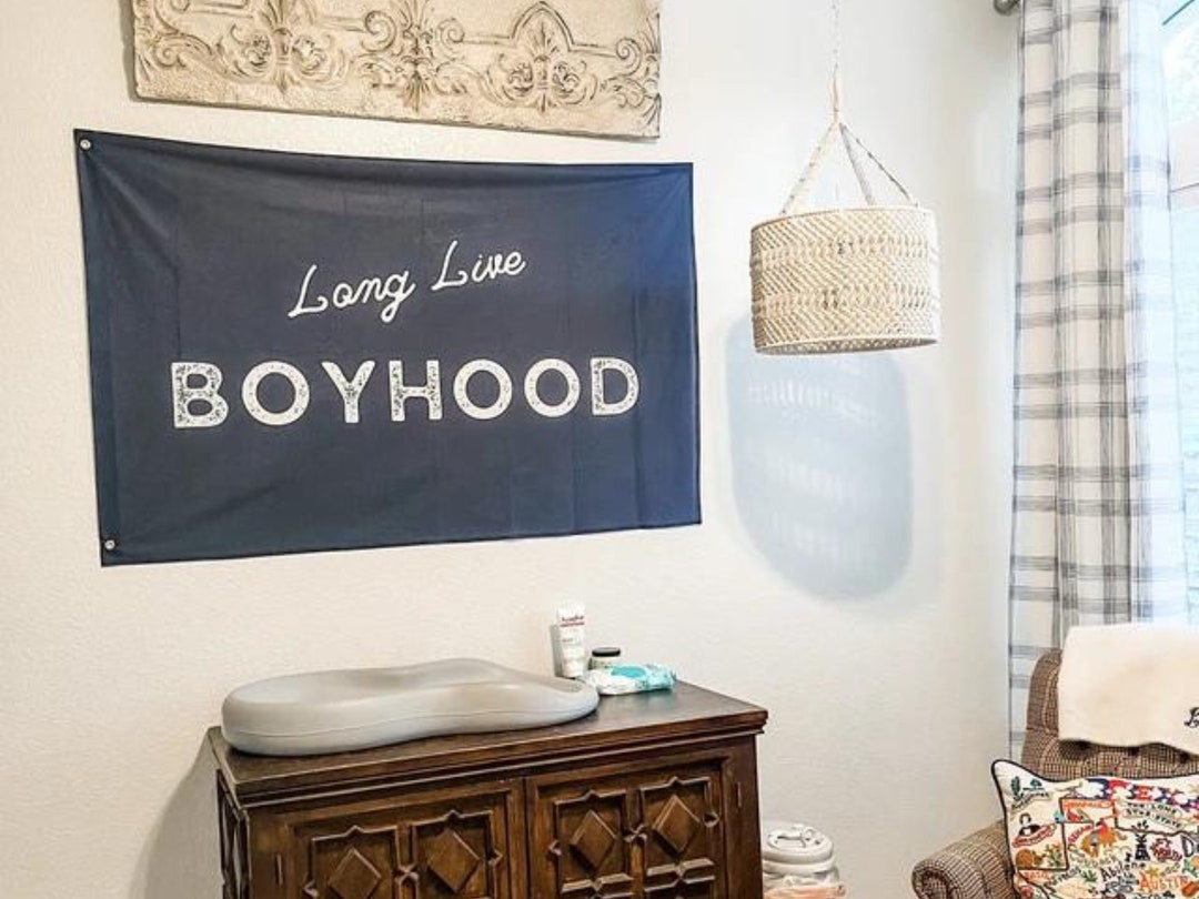 Long Live Boyhood Banner Boys Wall Decor Baby Boy Nursery Signs Boy ...