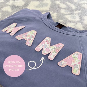 Embroidered Letter Patch Floral Iron on Letter Hat Patch Floral Jean ...