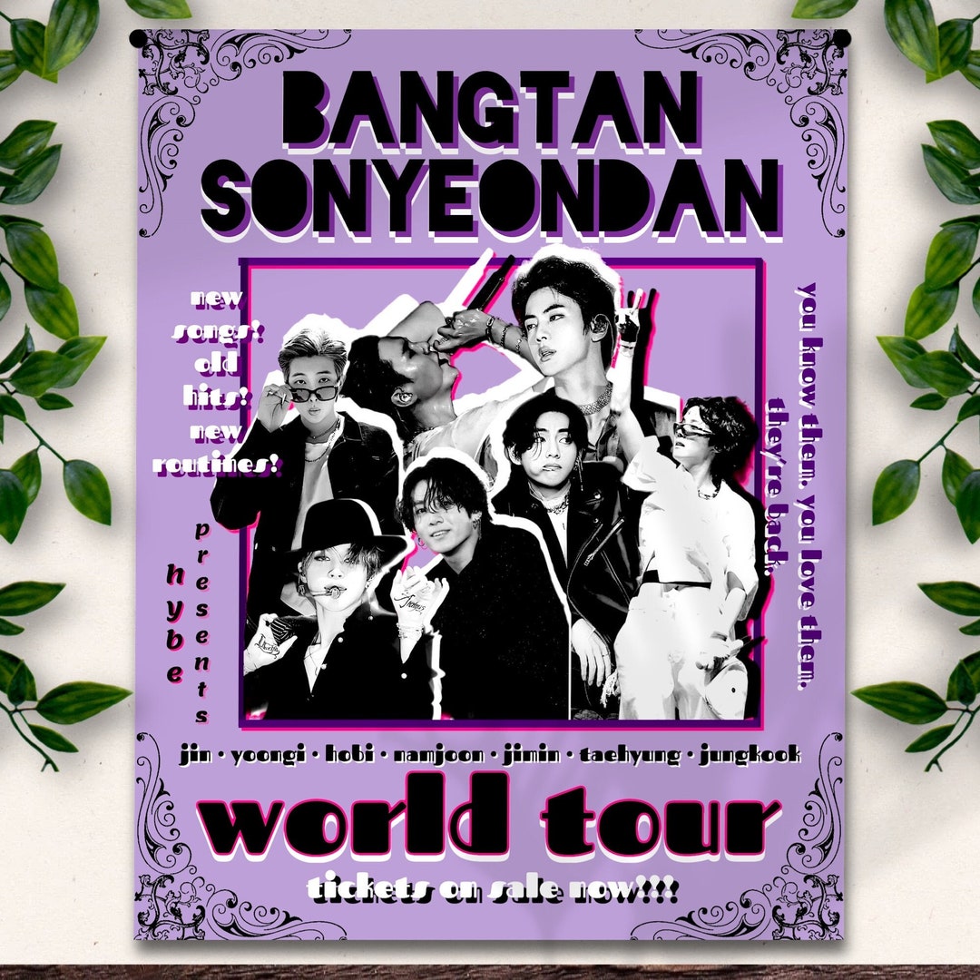 BTS Purple Vintage Tour Poster | DIGITAL DOWNLOAD - Etsy