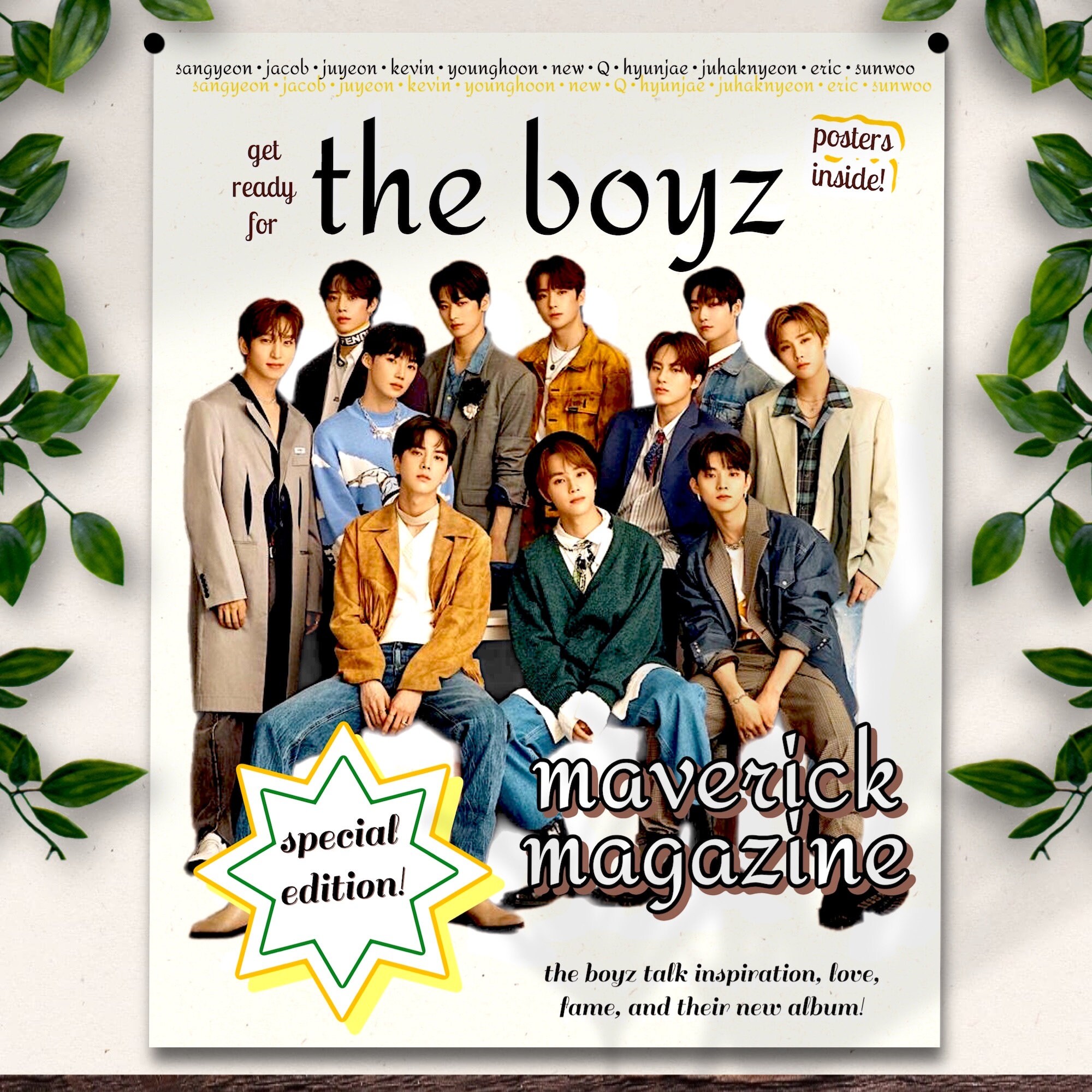 The Boyz Maverick Magazine Green Poster | DIGITAL DOWNLOAD - Etsy